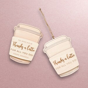 Personalized Coffee Gift Card Holder, Teacher Appreciation Gift for ...
