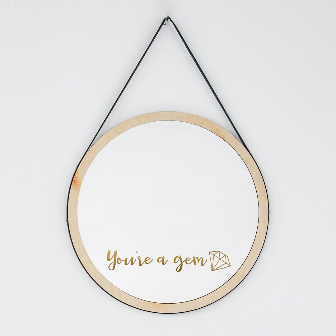 You're a Gem Decal Wall Mirror Sticker Bathroom Bedroom - Etsy