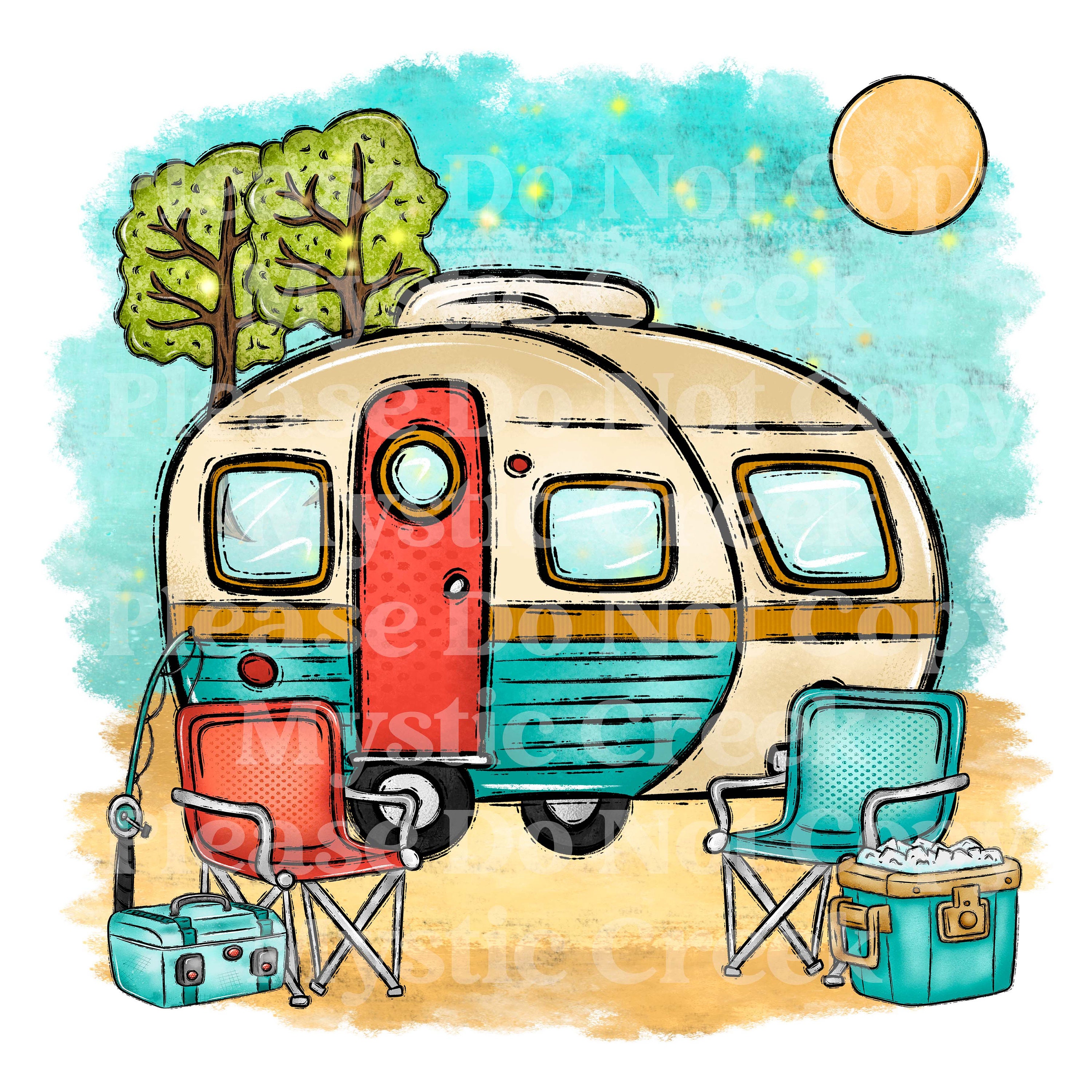Camping Trailer PNG, RV Sublimation Design (digital Download) - Etsy