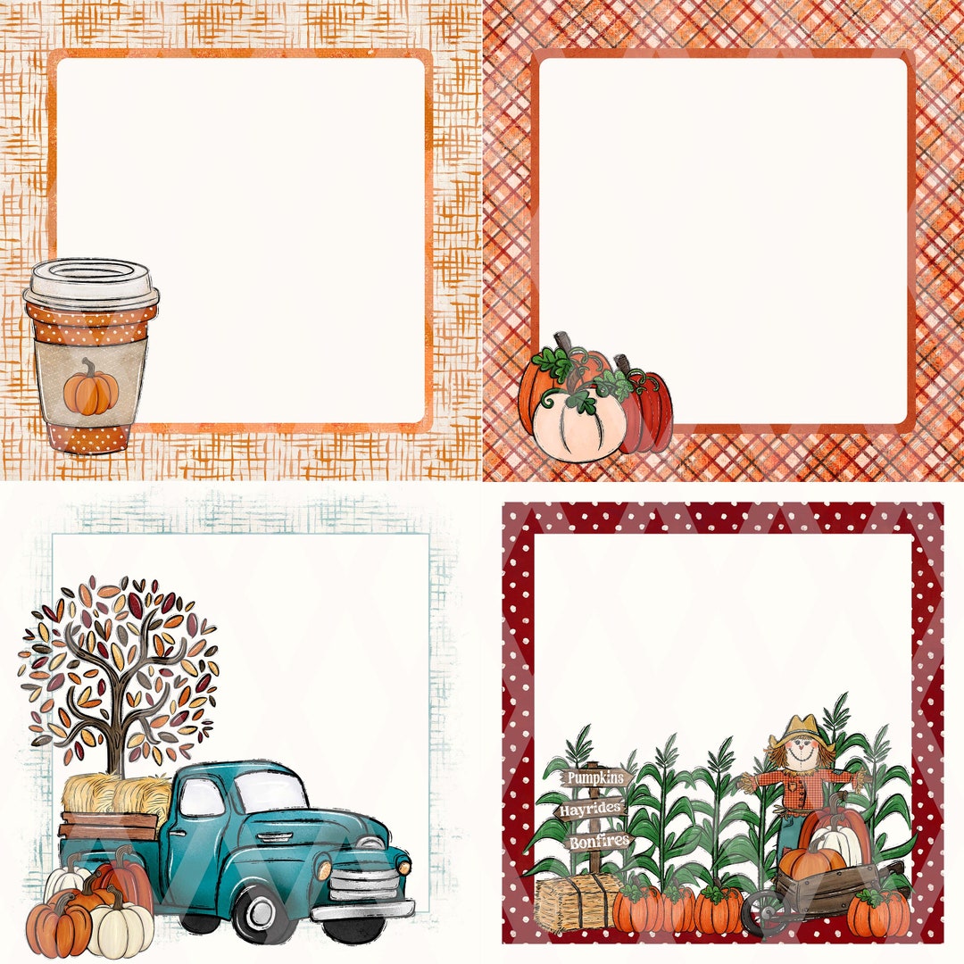 Fall Social Media Post Templates Instant Download Pumpkin Spice Hay Old ...