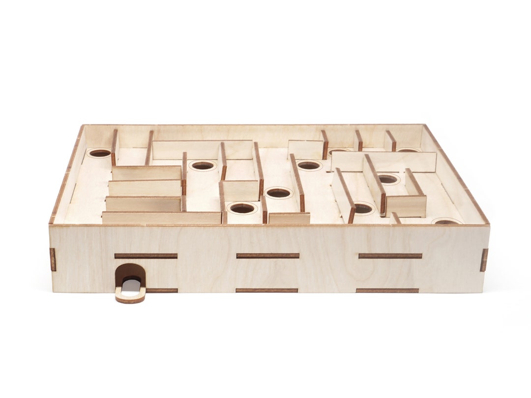 DIY Wooden Marble Maze Kit, Lasercut Marble Run, Transformable Marble ...