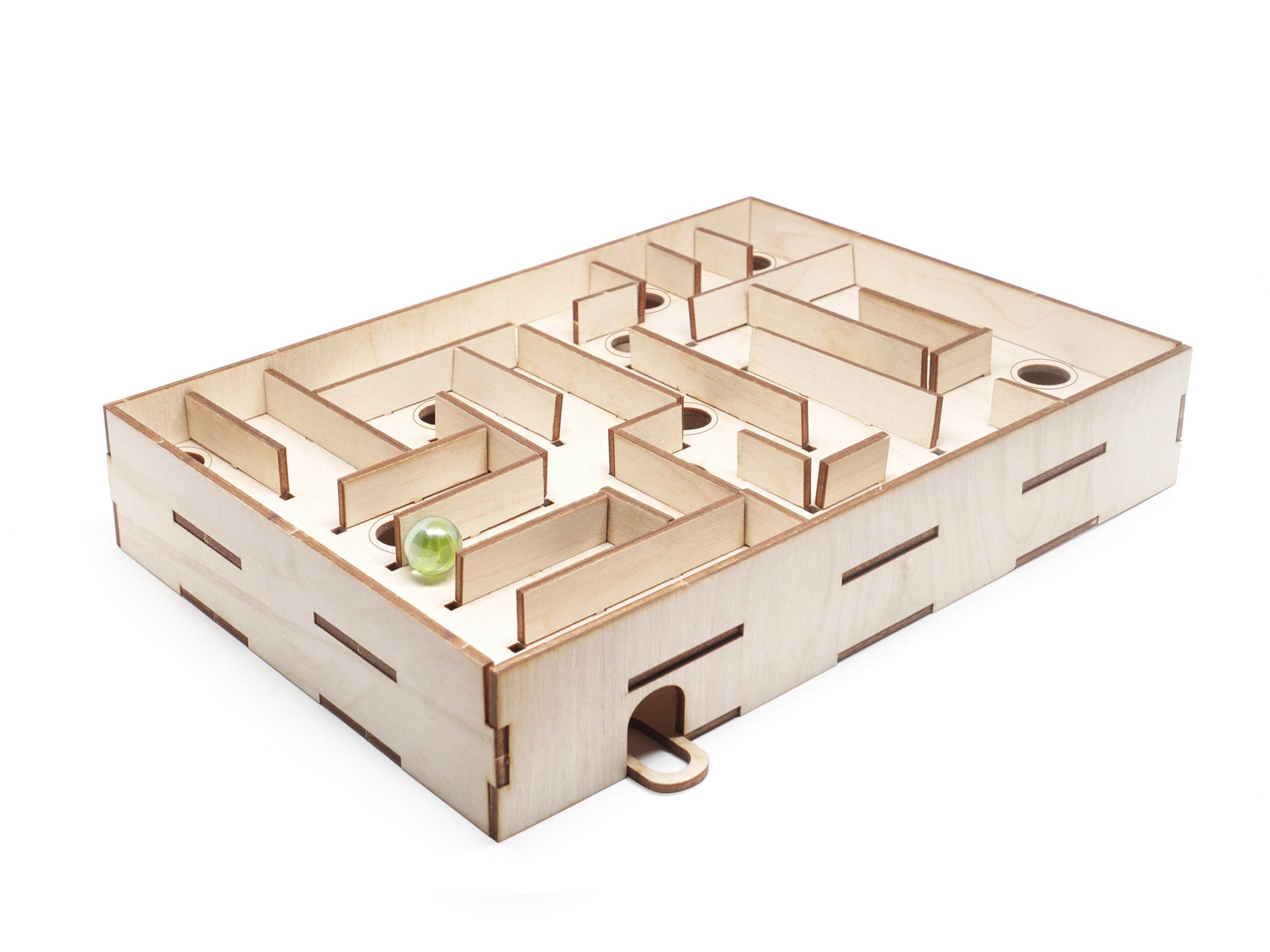 DIY Wooden Marble Maze Kit, Lasercut Marble Run, Transformable Marble ...