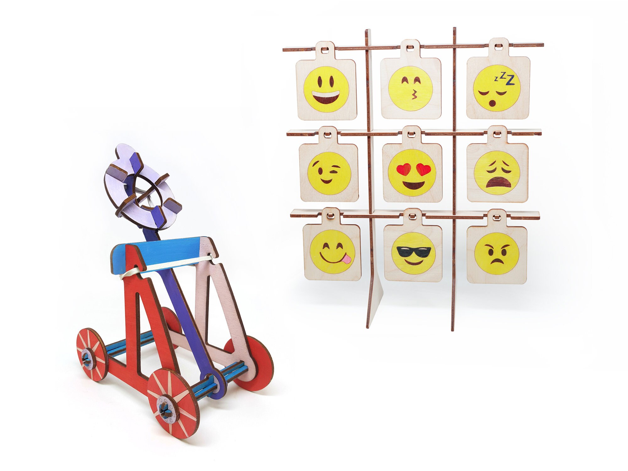 DIY Wooden Scoop Catapult & Target Bundle, Craft Wooden STEM Toy ...