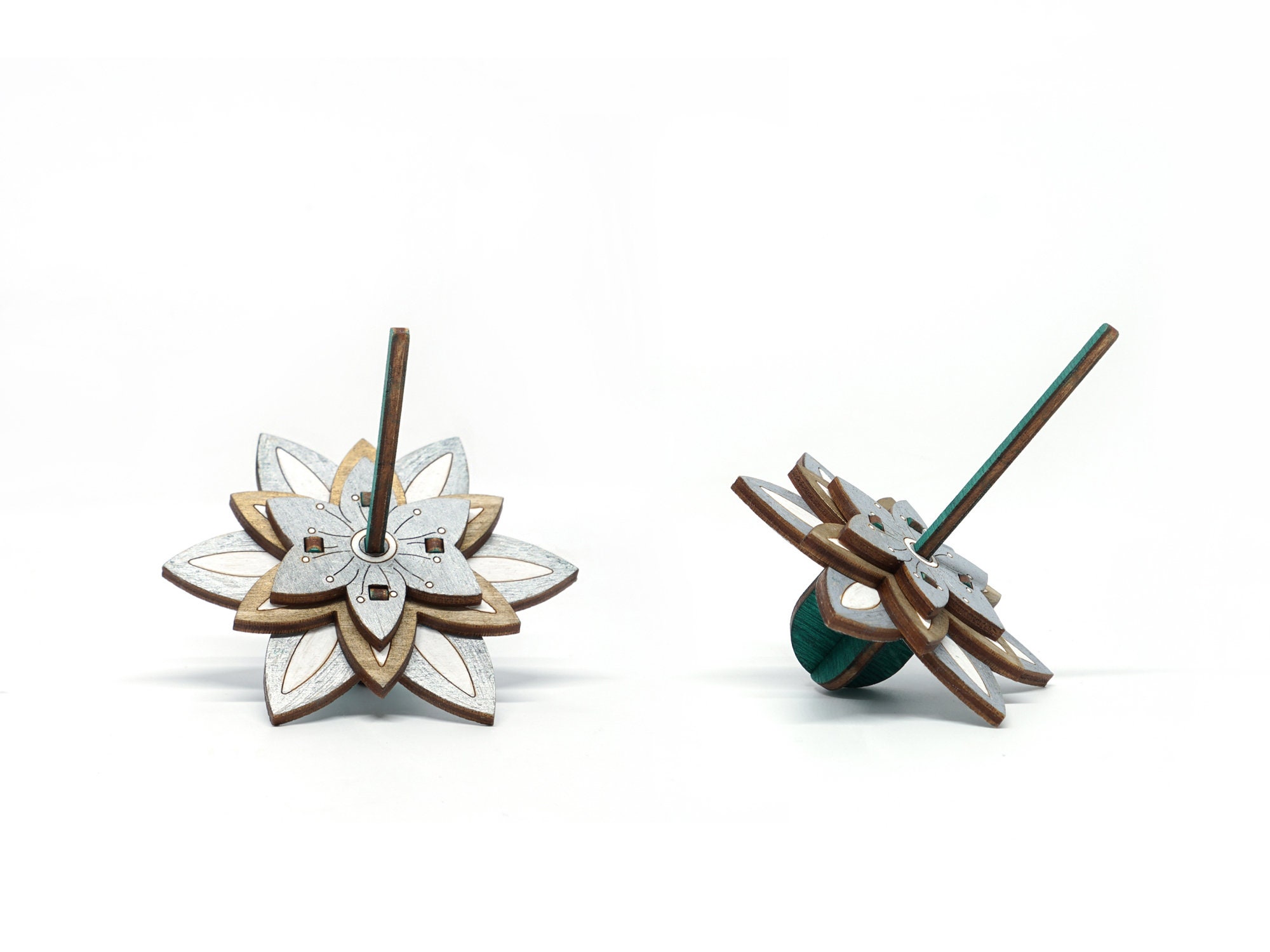 Dahlia Flower Spinning Top Kit, DIY Tops, Wooden Laser Cut Tops - Etsy