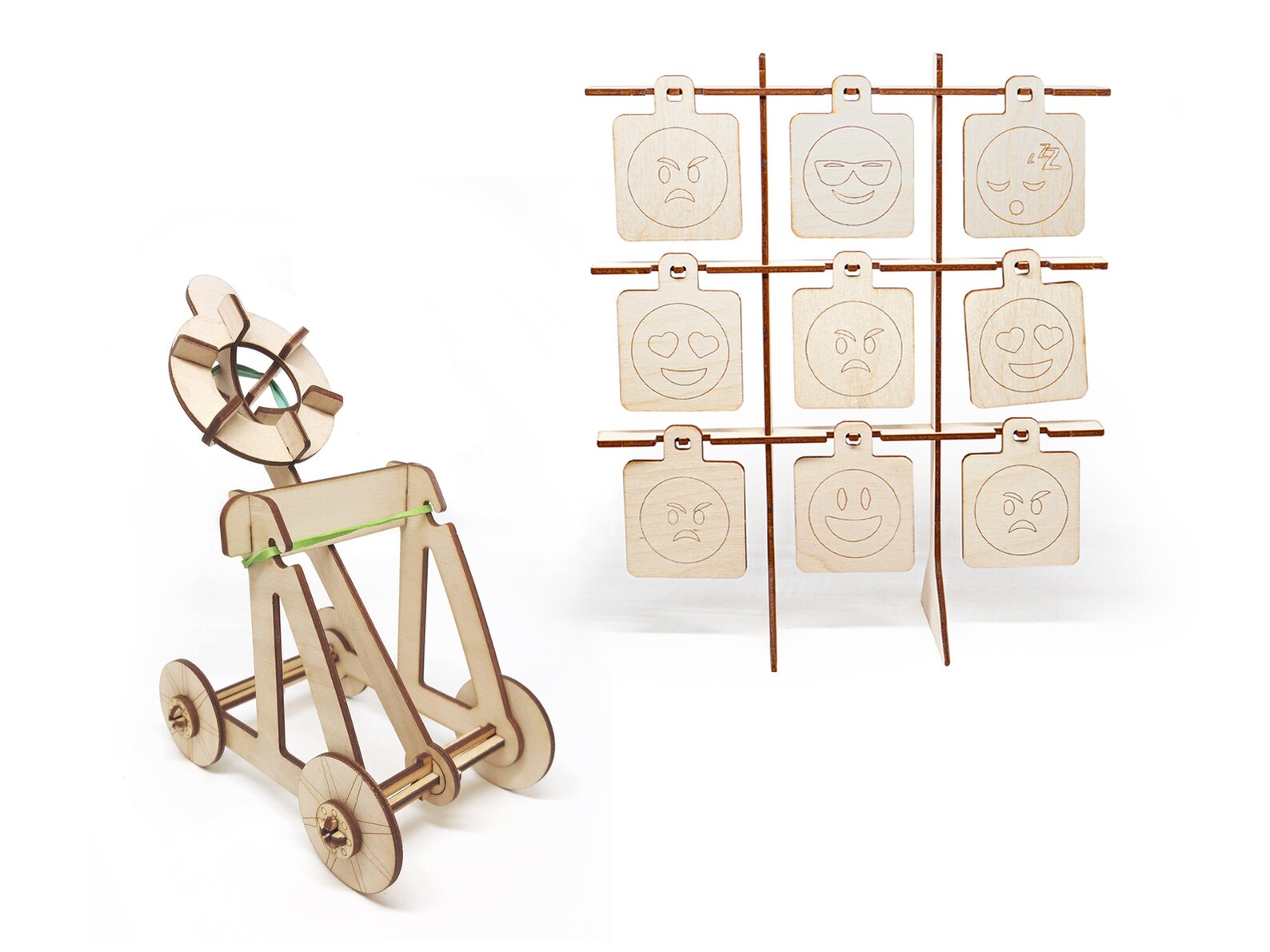 DIY Wooden Scoop Catapult & Target Bundle, Craft Wooden STEM Toy ...