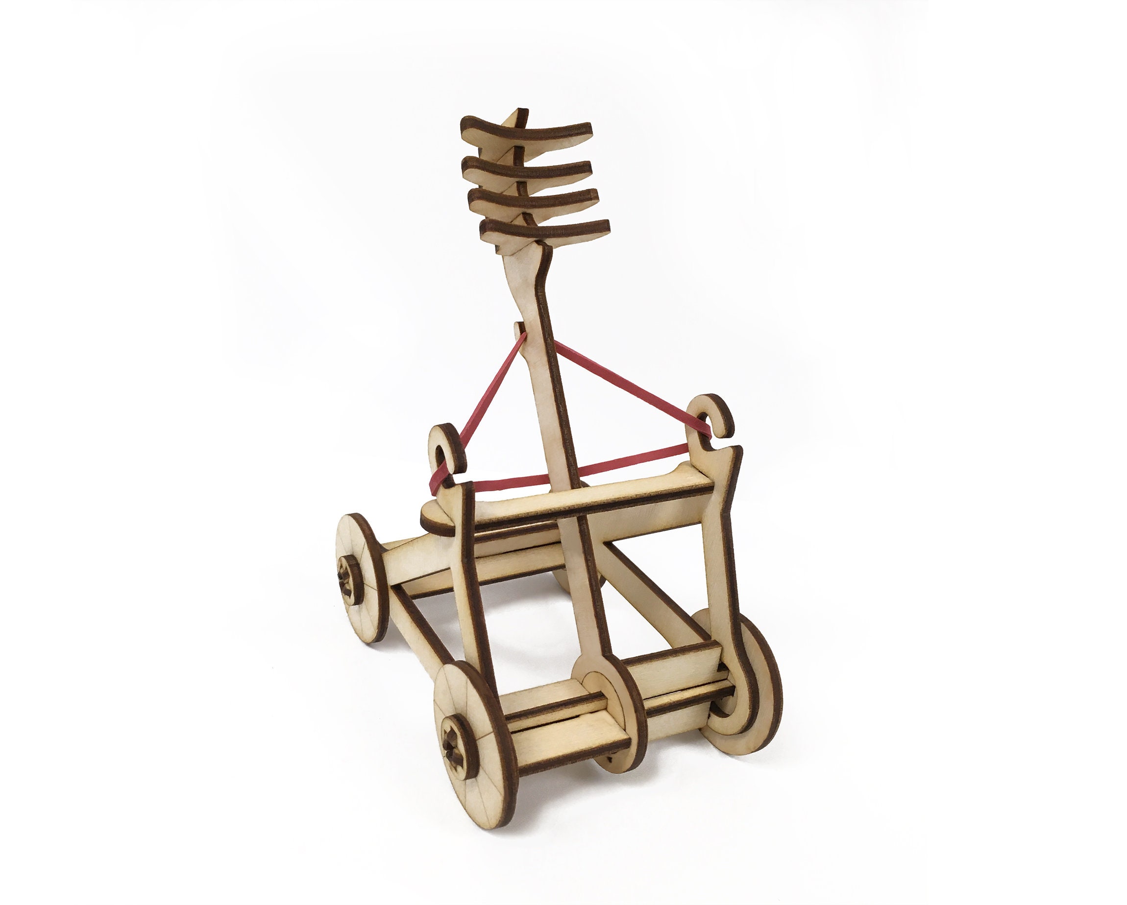 DIY Wooden Miniature Catapult Kit, STEM Physics Kit, Children's Toy ...
