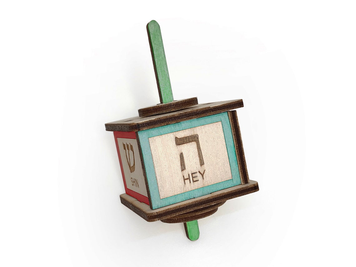 DIY Wooden Hanukkah Dreidel Kit, Lasercut Wooden Dreidel, Wooden ...