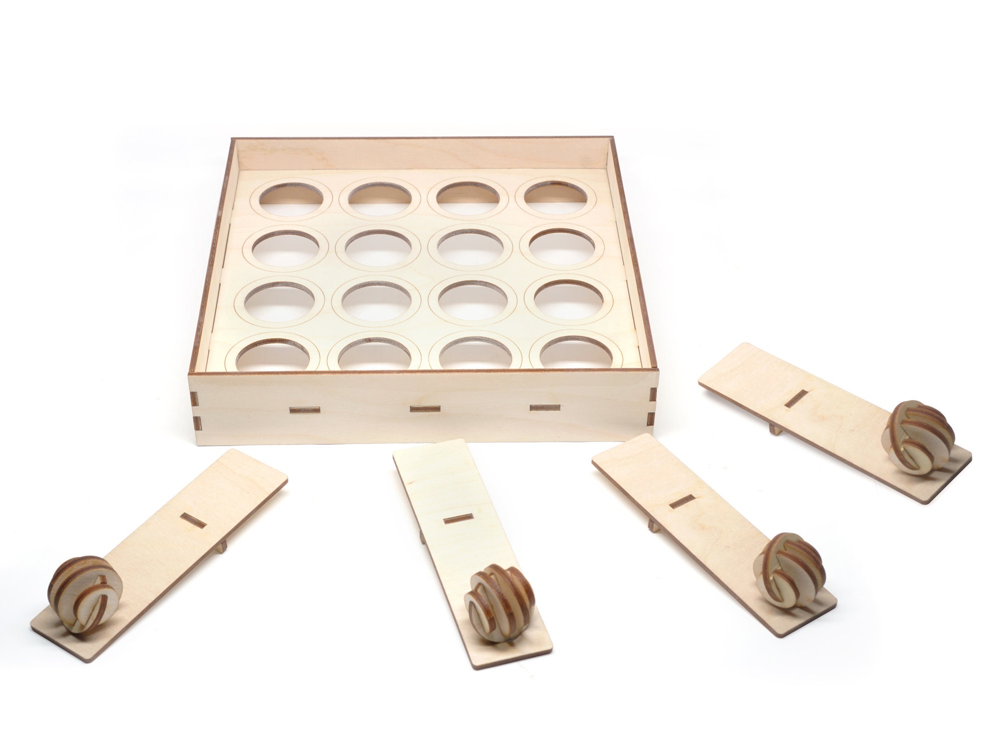 DIY Flying Sprites Game, STEM Physics Toy, Wooden Ball Launcher, DIY ...