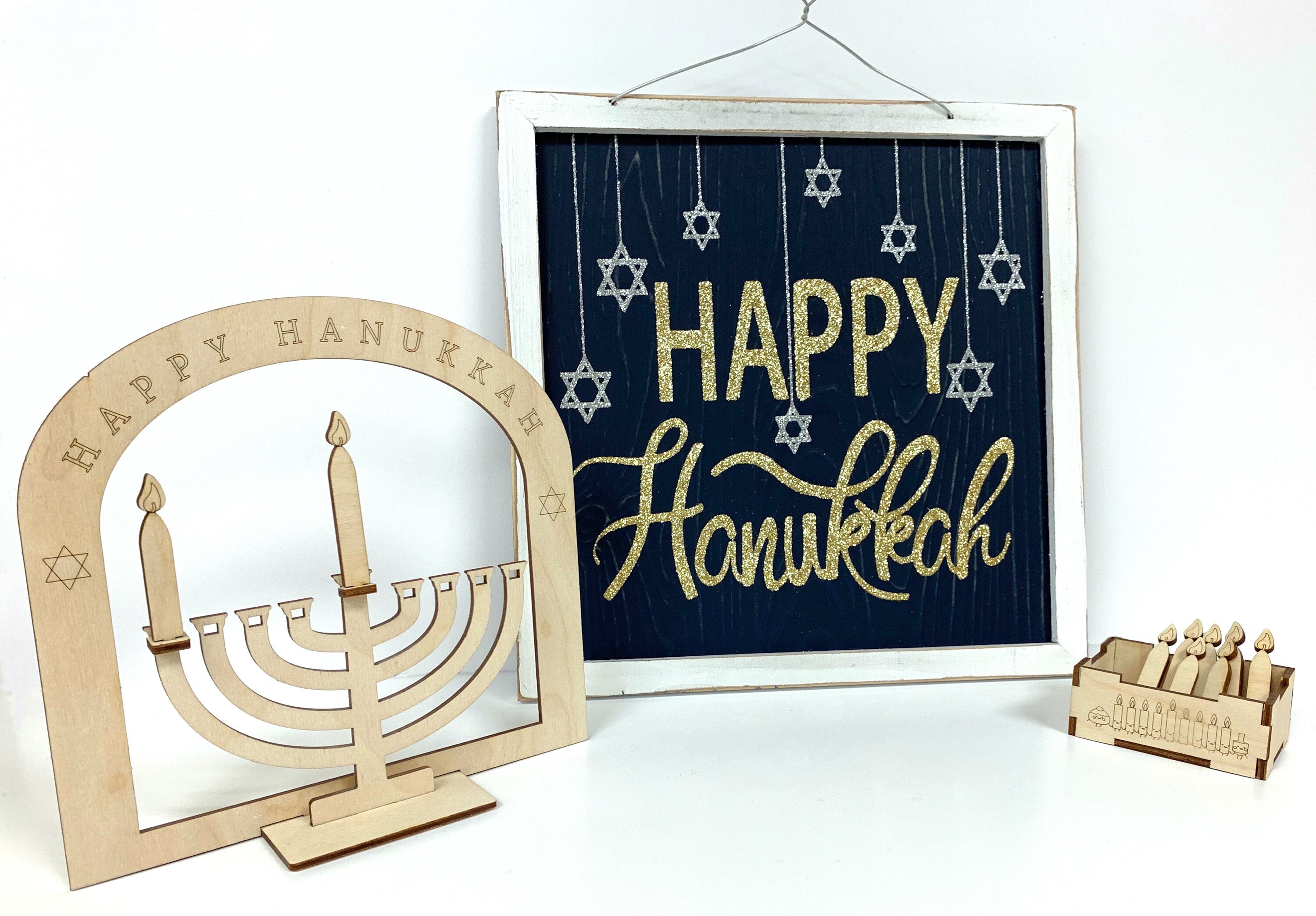 DIY Wooden Menorah Kit for Kids,handmade Hanukah Menorah and Candle Set ...