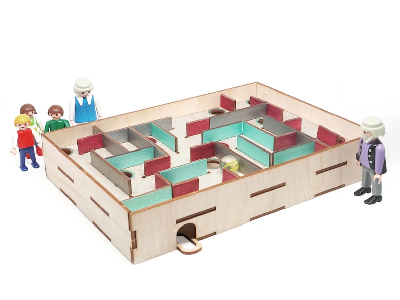 DIY Wooden Marble Maze Kit, Lasercut Marble Run, Transformable Marble ...