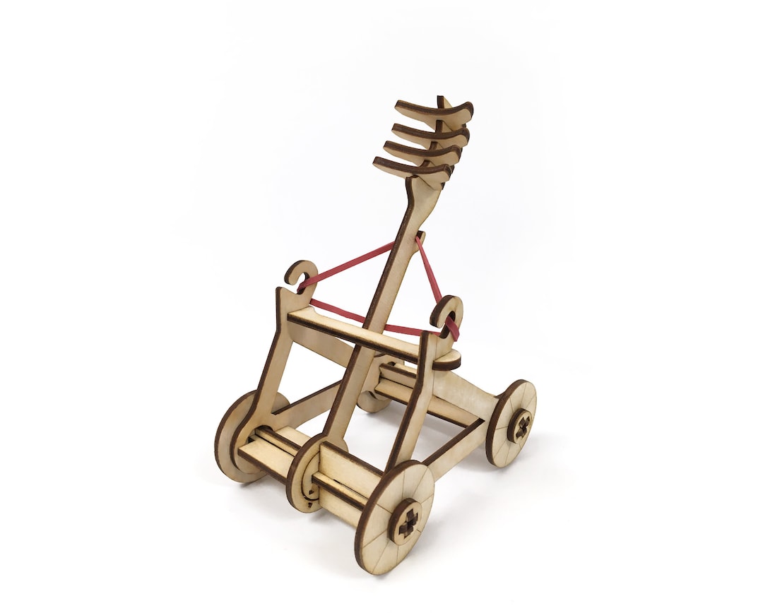 DIY Wooden Miniature Catapult Kit, STEM Physics Kit, Children's Toy ...