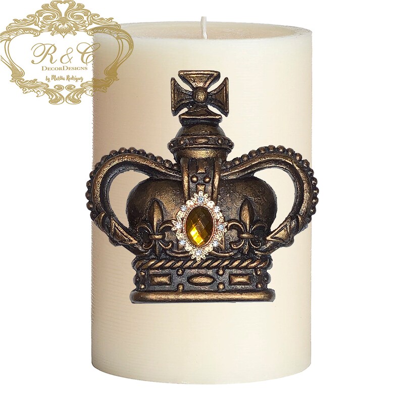 Rhinestone Candle - Etsy