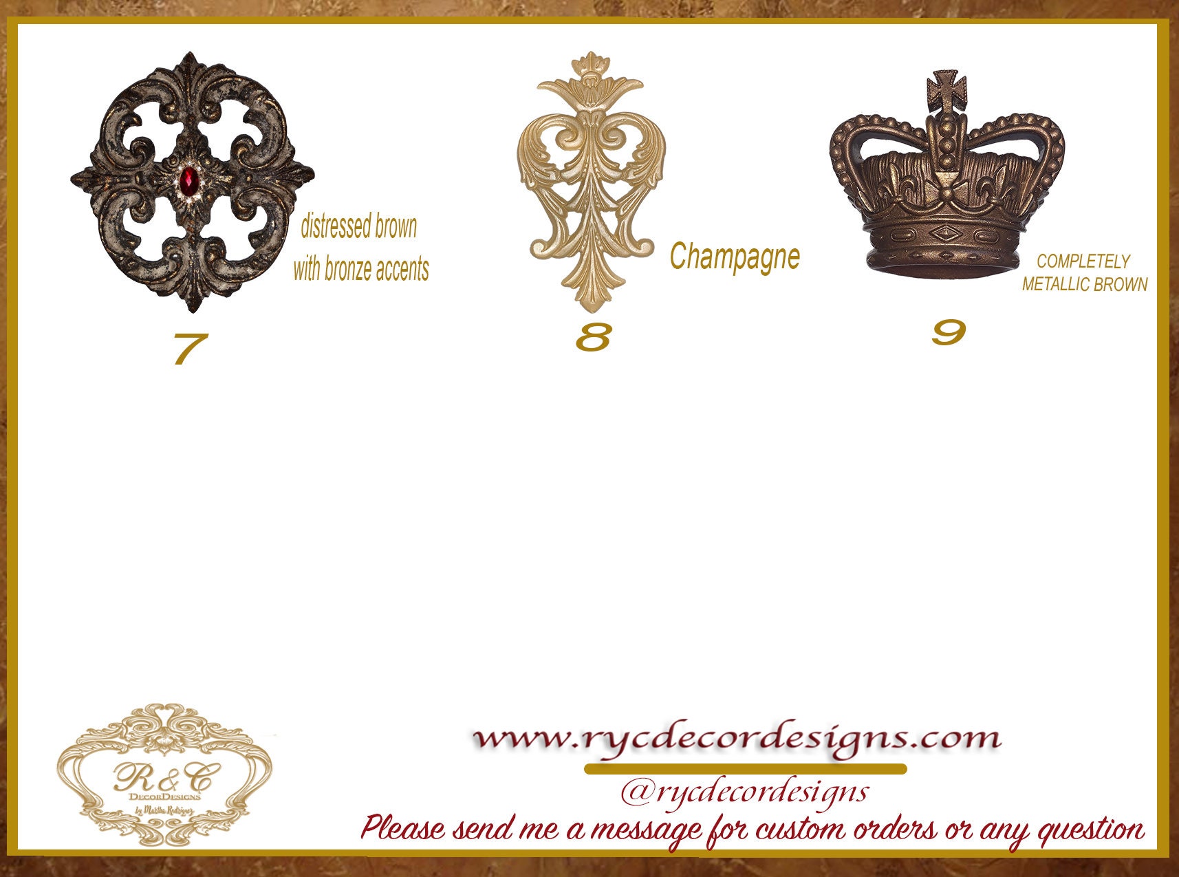 Decorative LARGE ROYAL Crown Topper Accent / Table Topper Rhinestones ...