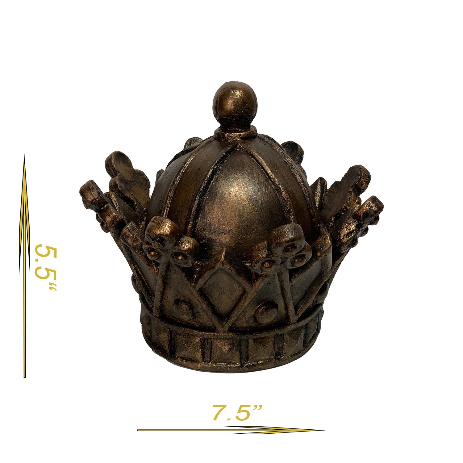 Decorative LARGE ROYAL Crown Topper Accent / Table Topper Rhinestones ...