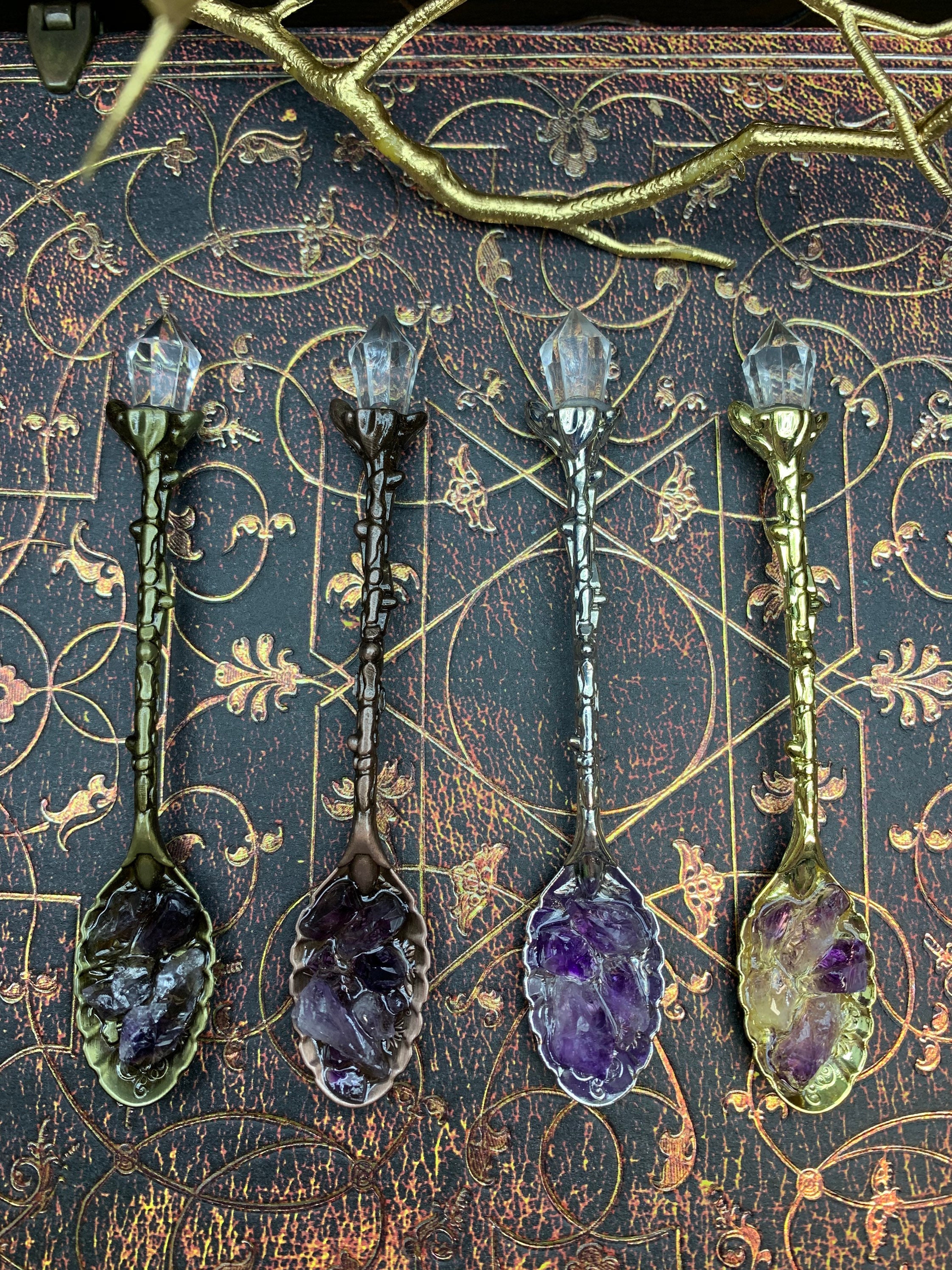 Amethyst Witch Spoon Crystal Spoon Wicca Pagan Altar - Etsy.de