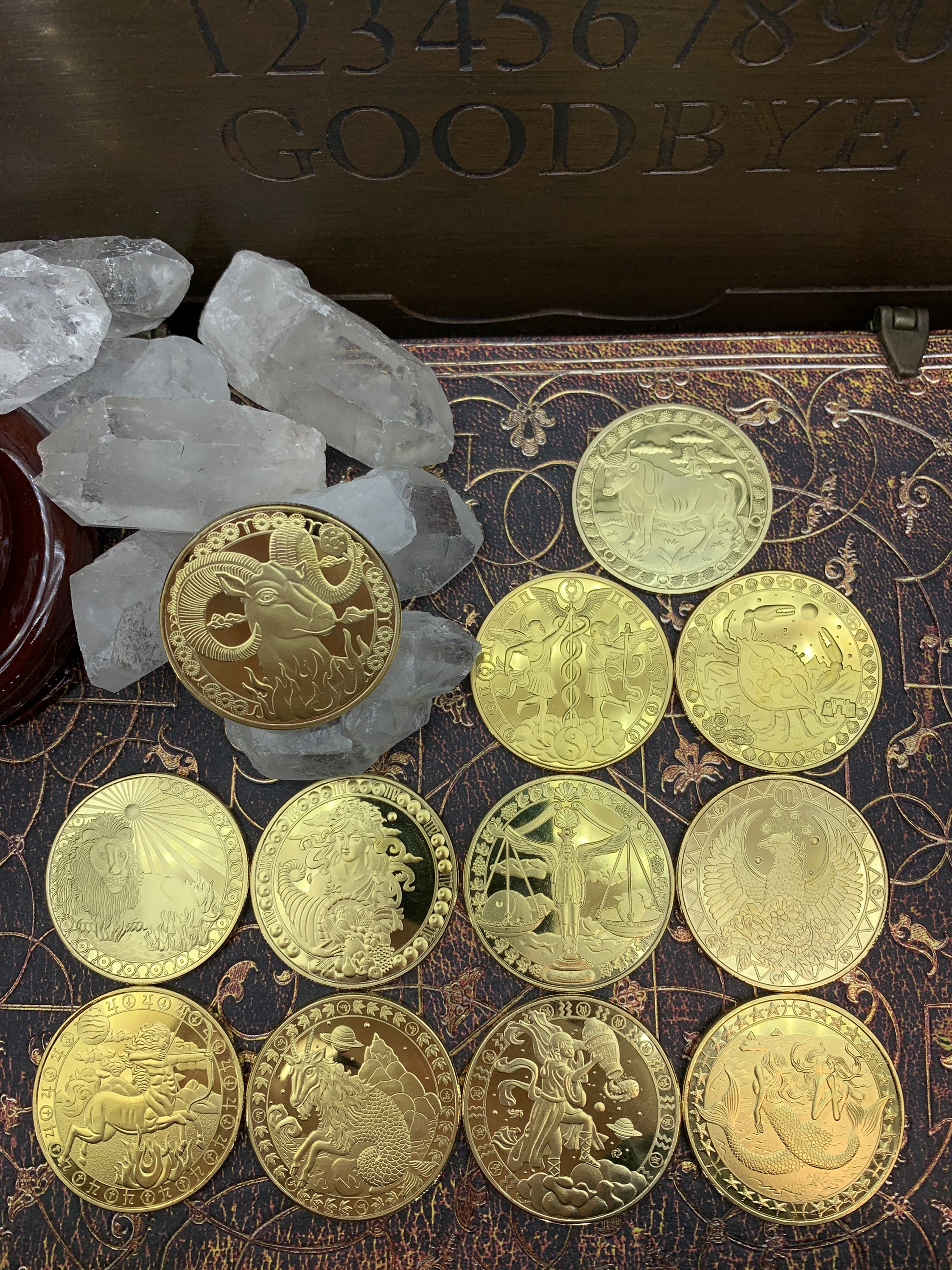 Golden Zodiac Sign Coin Goldene Sternzeichen Münze zum - Etsy