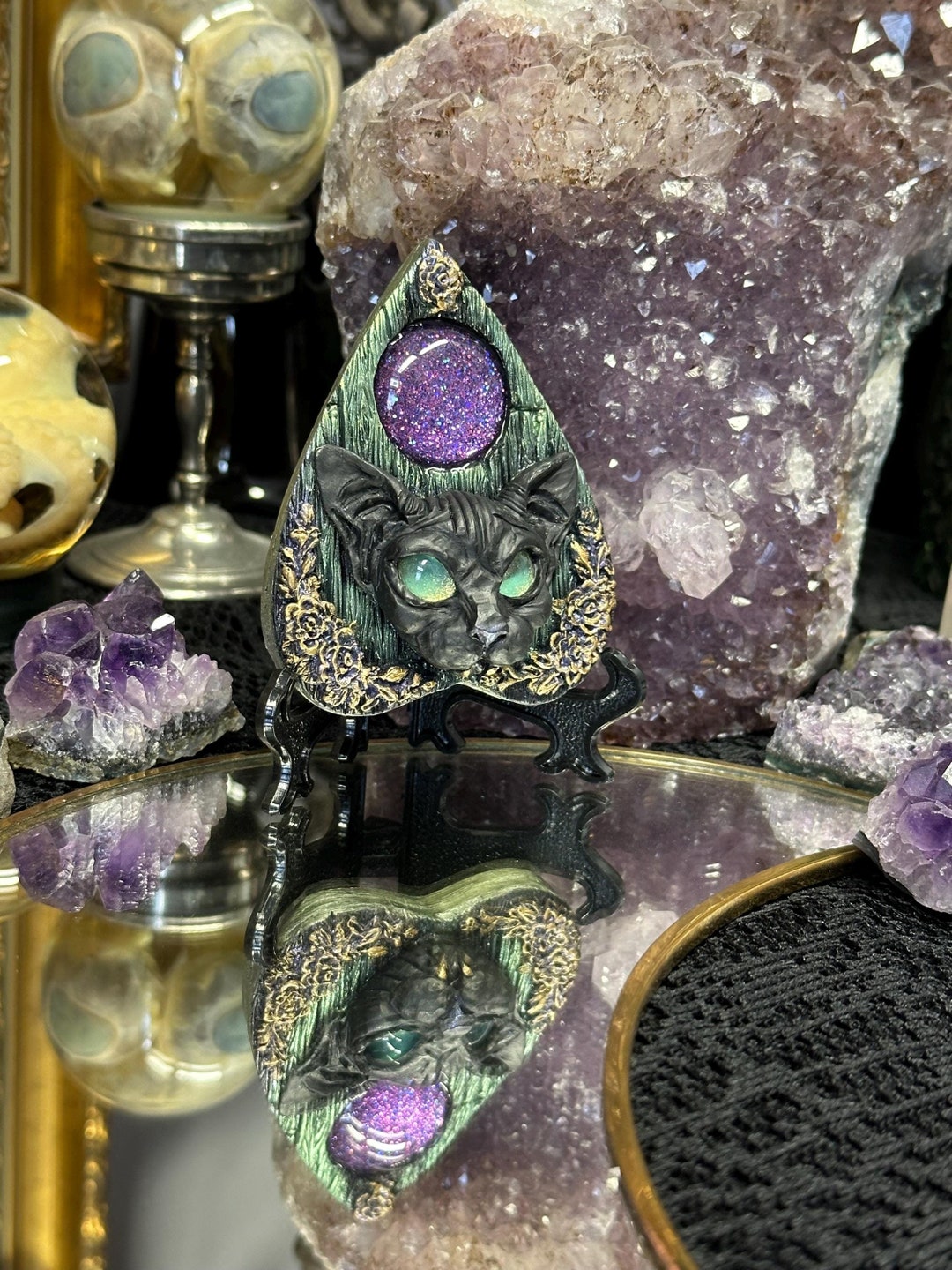 Vampire Sphynx Cat Ouija Planchette - Spirit Board Planchette - Etsy