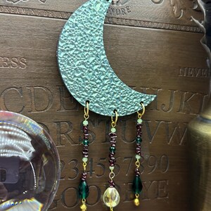 Crescent Ruby Crystal Moon - Whimsical Home Decor - Crystal Healing ...