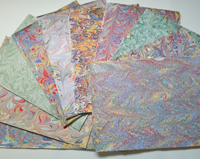 Hand Marbled Paper 10x A4 30x21 Cm Each, Seconds, Traditional Surface ...