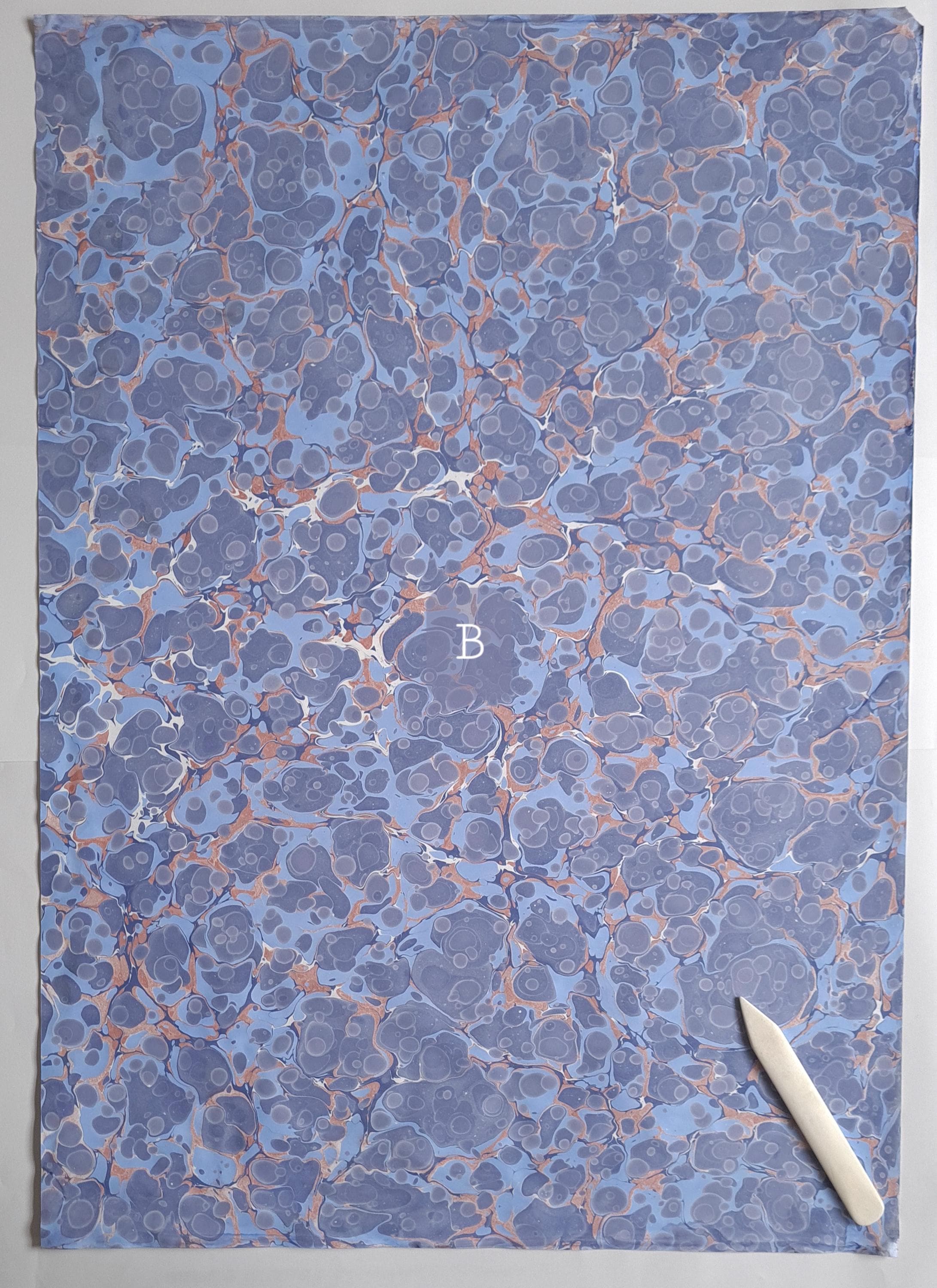 Handmade Marbled Paper, Bookbinding Endpaper, Stationary, Scrapbooking ...