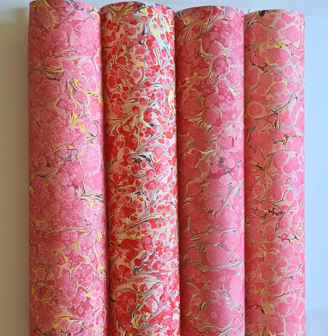 Handmade Marbled Paper, Bookbinding Endpaper, Stationary, Scrapbooking ...