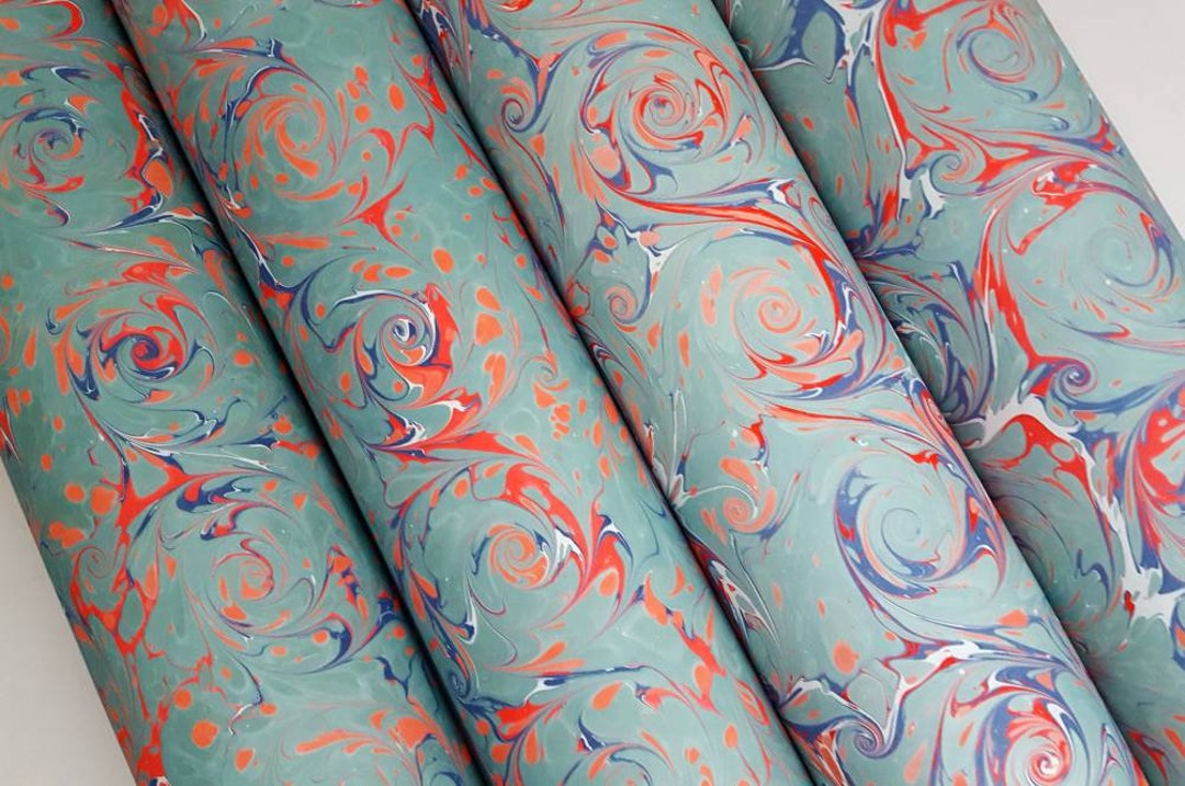 Handmade Marbled Paper: Ebru Art for Bookbinding & Origami (50 X 70 Cm ...