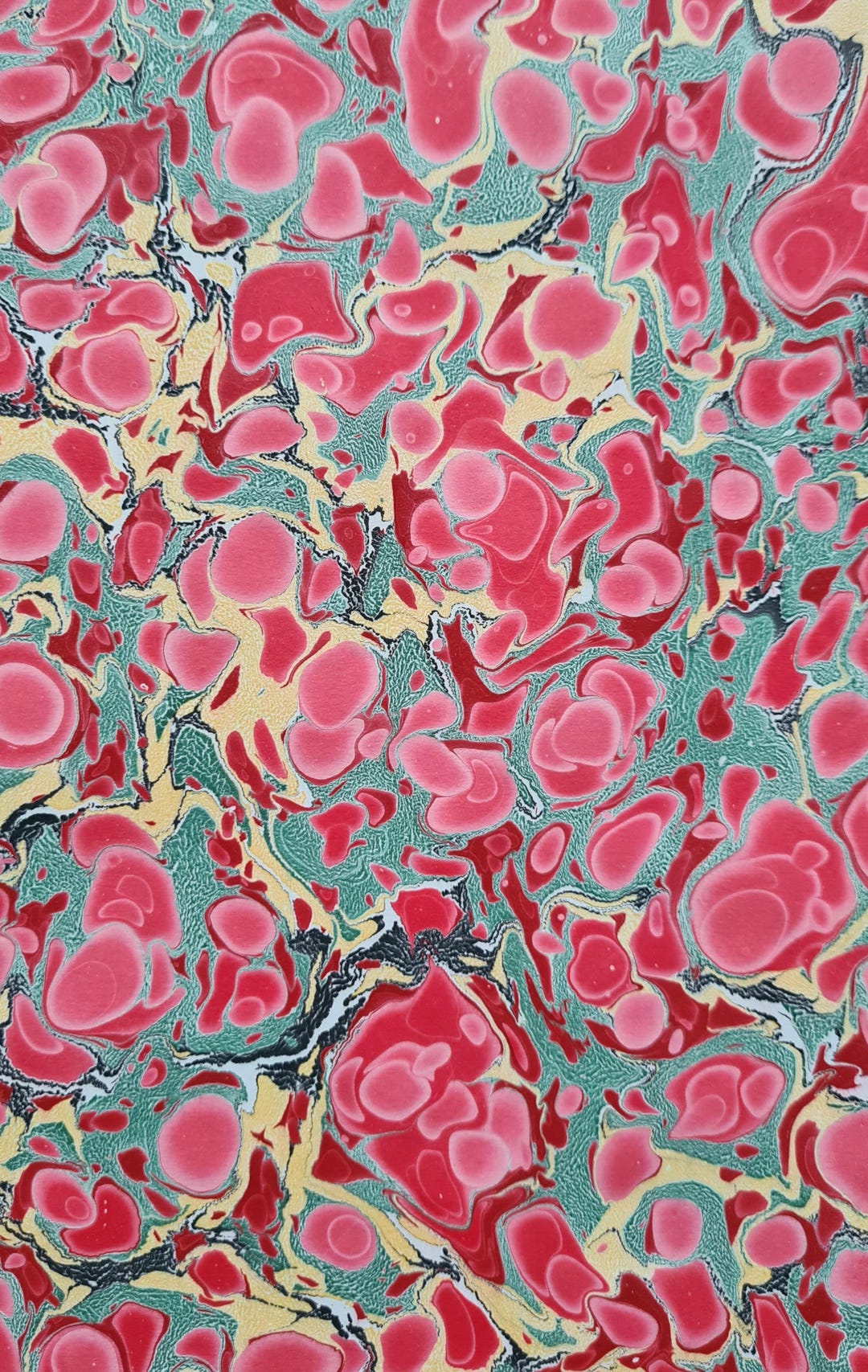 Handmade Marbled Paper, Bookbinding Endpaper, Stationary, Scrapbooking ...