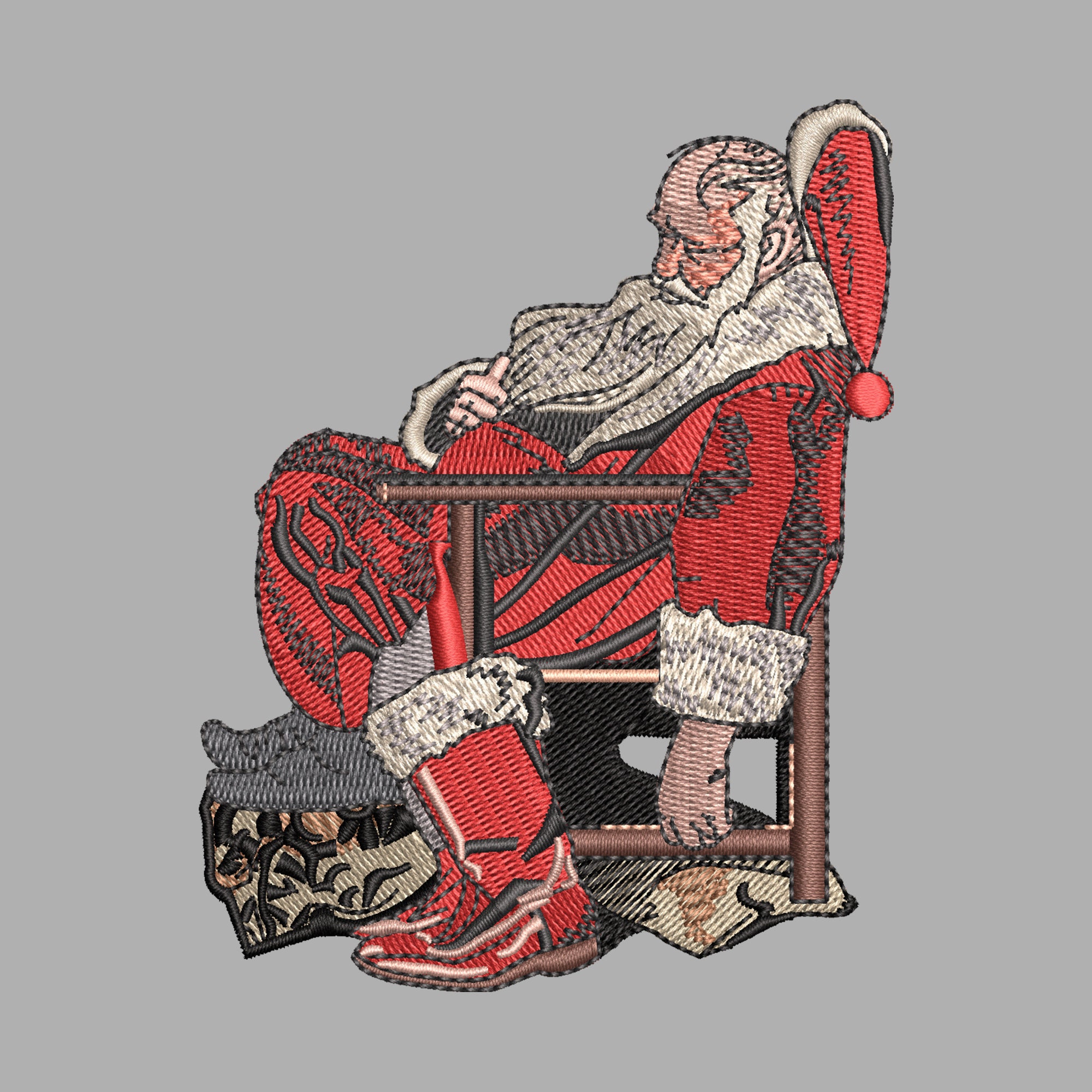 Sleeping Santa Machine Embroidery Design, Christmas Embroidery Design ...
