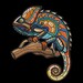 Chameleon Machine Embroidery Design - Etsy