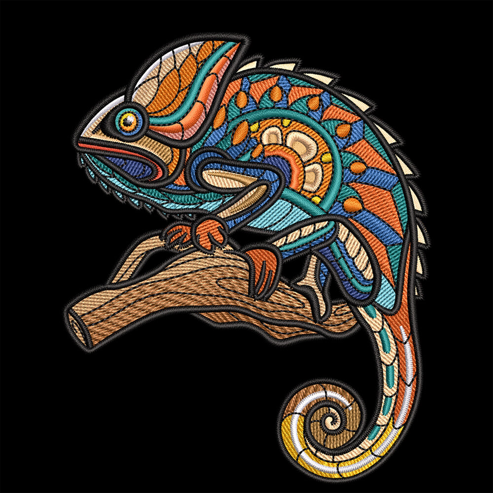 Chameleon Machine Embroidery Design - Etsy