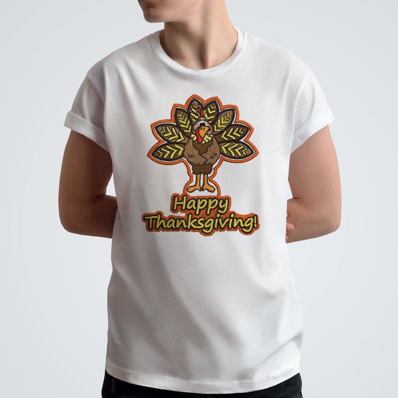 Happy Thanksgiving Machine Embroidery Design Turkey - Etsy