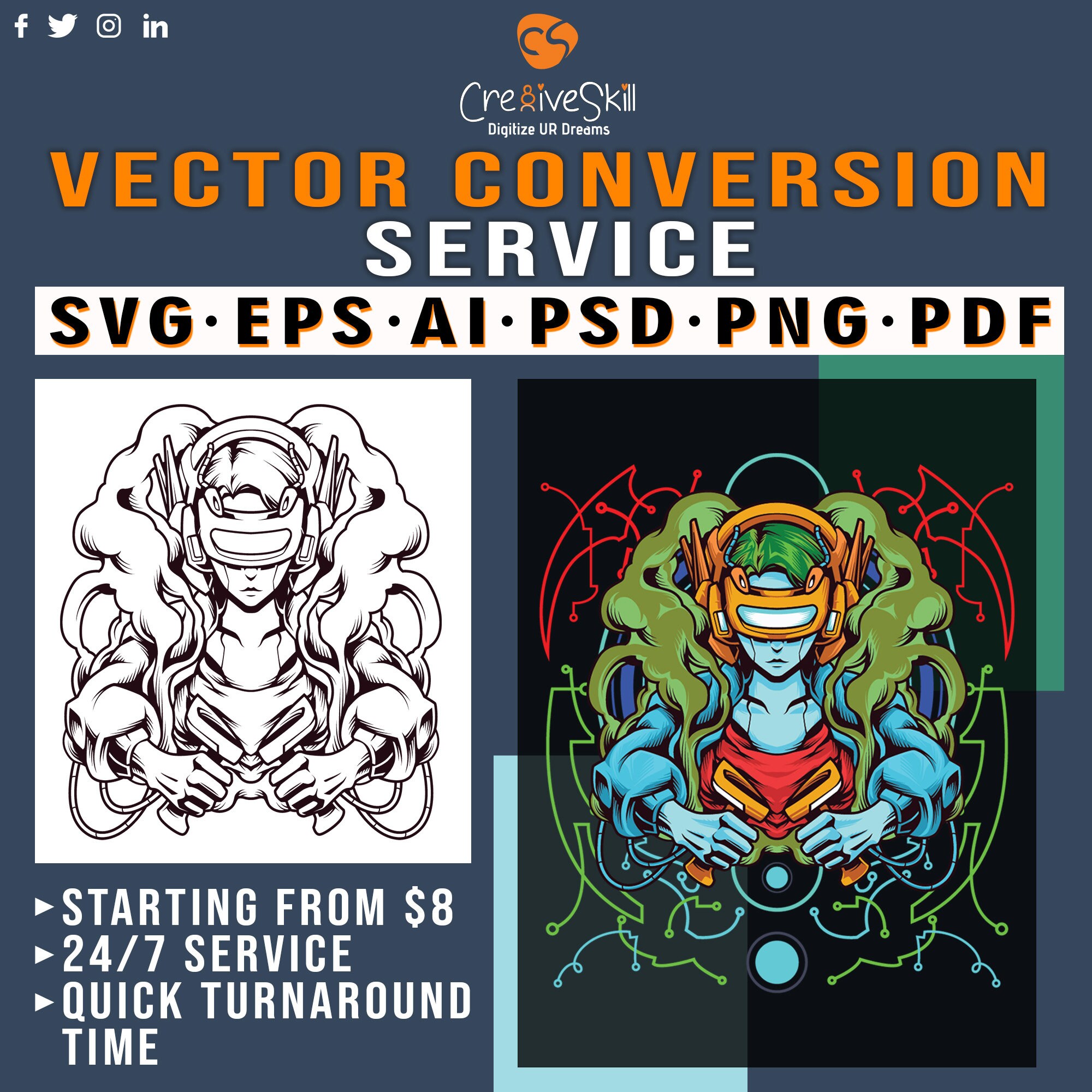 Logo Vectorization, Vector Art Conversion, Raster to Vector Services ...