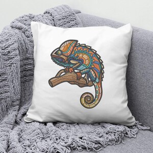 Chameleon Machine Embroidery Design - Etsy
