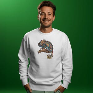 Chameleon Machine Embroidery Design - Etsy