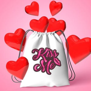 Happy Kiss Day Embroidery Design, Happy Kiss Day, Kiss Day Embroidery ...