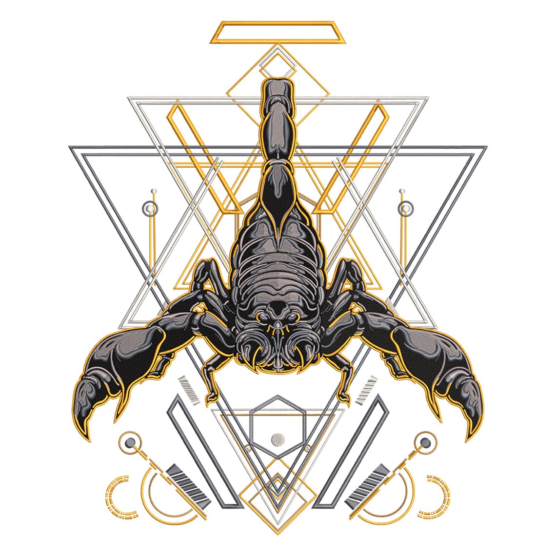 Scorpion Machine Embroidery Design, Digitized Embroidery Design ...