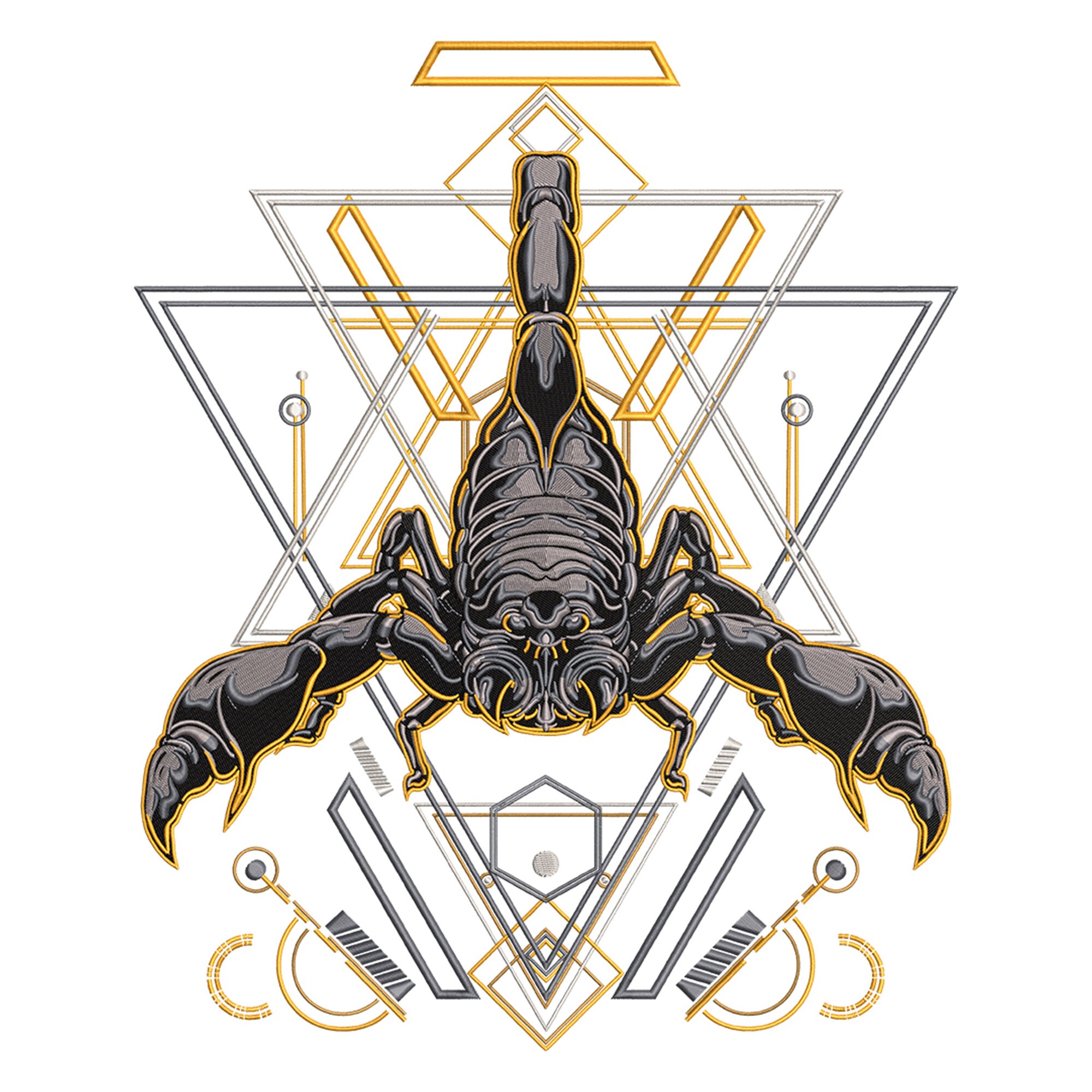 Scorpion Machine Embroidery Design, Digitized Embroidery Design ...