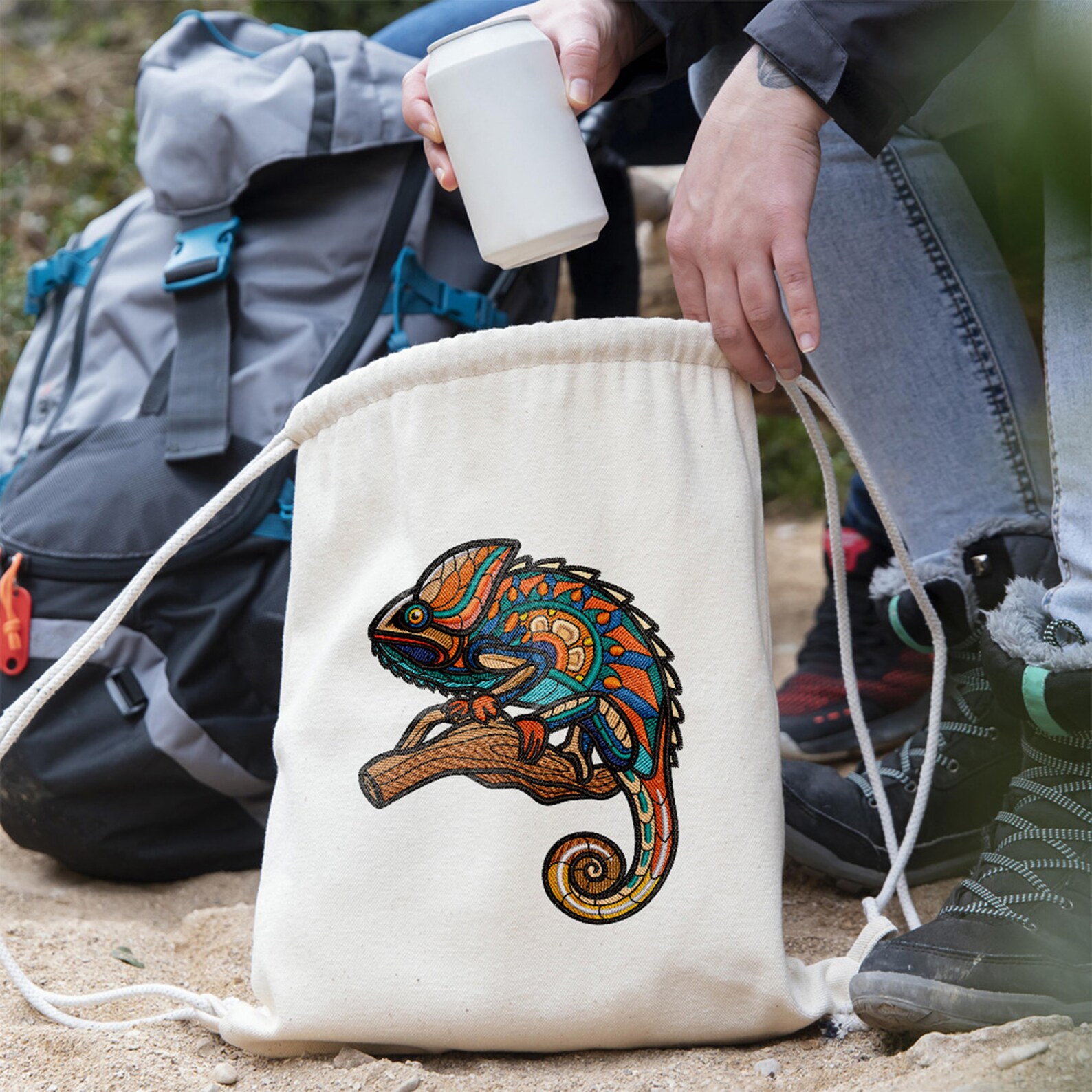 Chameleon Machine Embroidery Design - Etsy