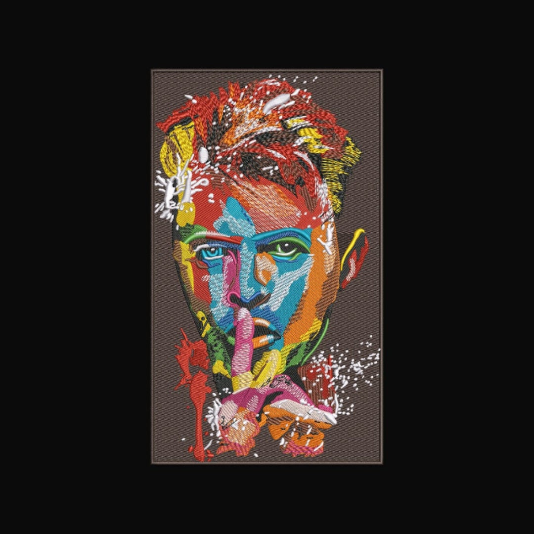 Man Face Embroidery Design,coloring Embroidery, Coloring Embroidery ...