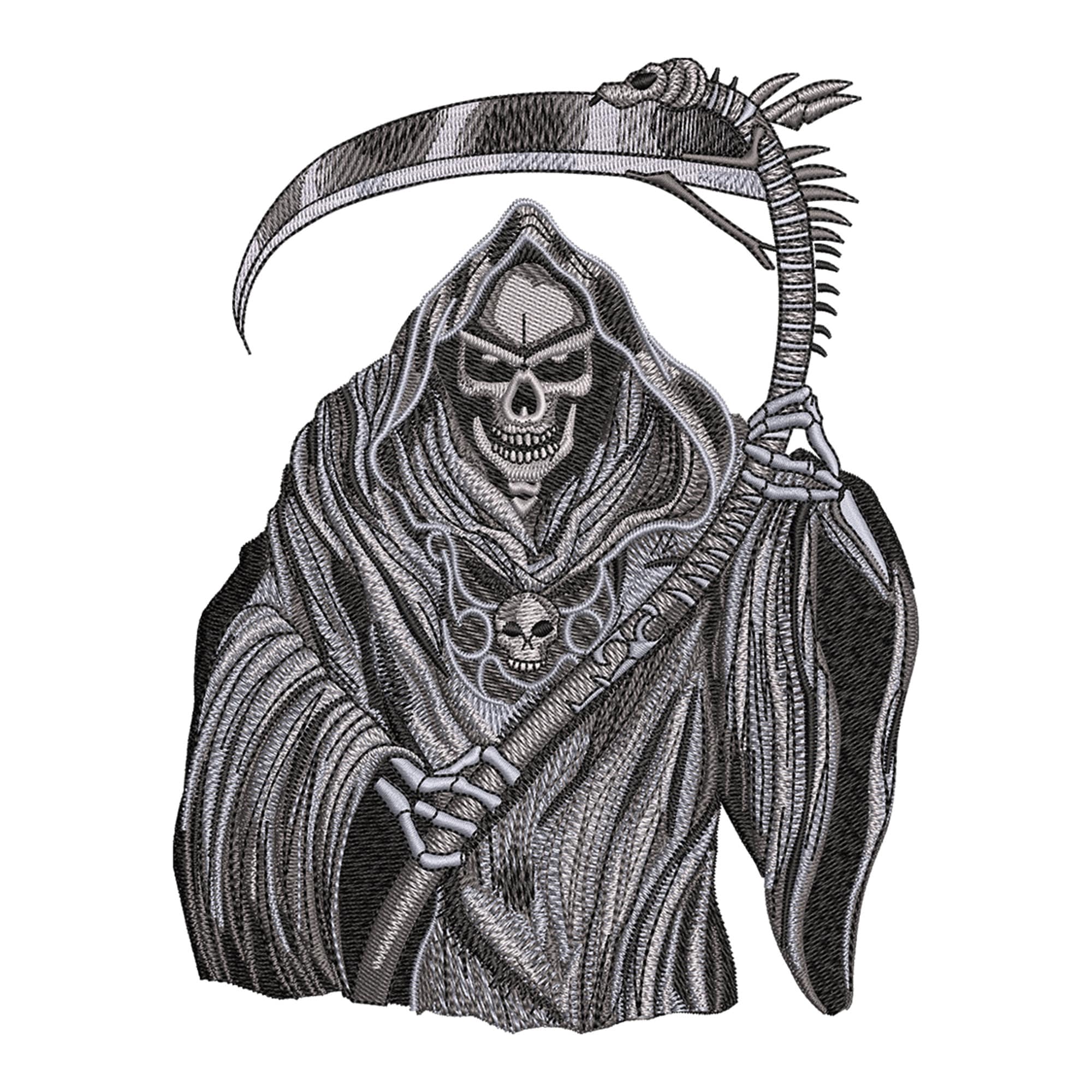 Grim Reaper Machine Embroidery Design, Digitized Embroidery Design ...
