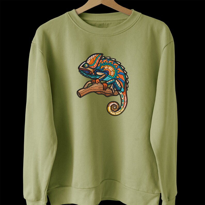 Chameleon Machine Embroidery Design - Etsy