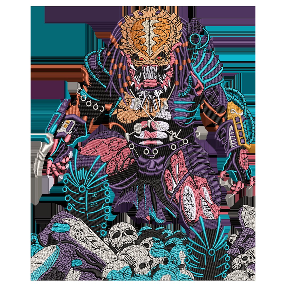 Blood Predator Machine Embroidery Designs, Digitized Embroidery Design ...