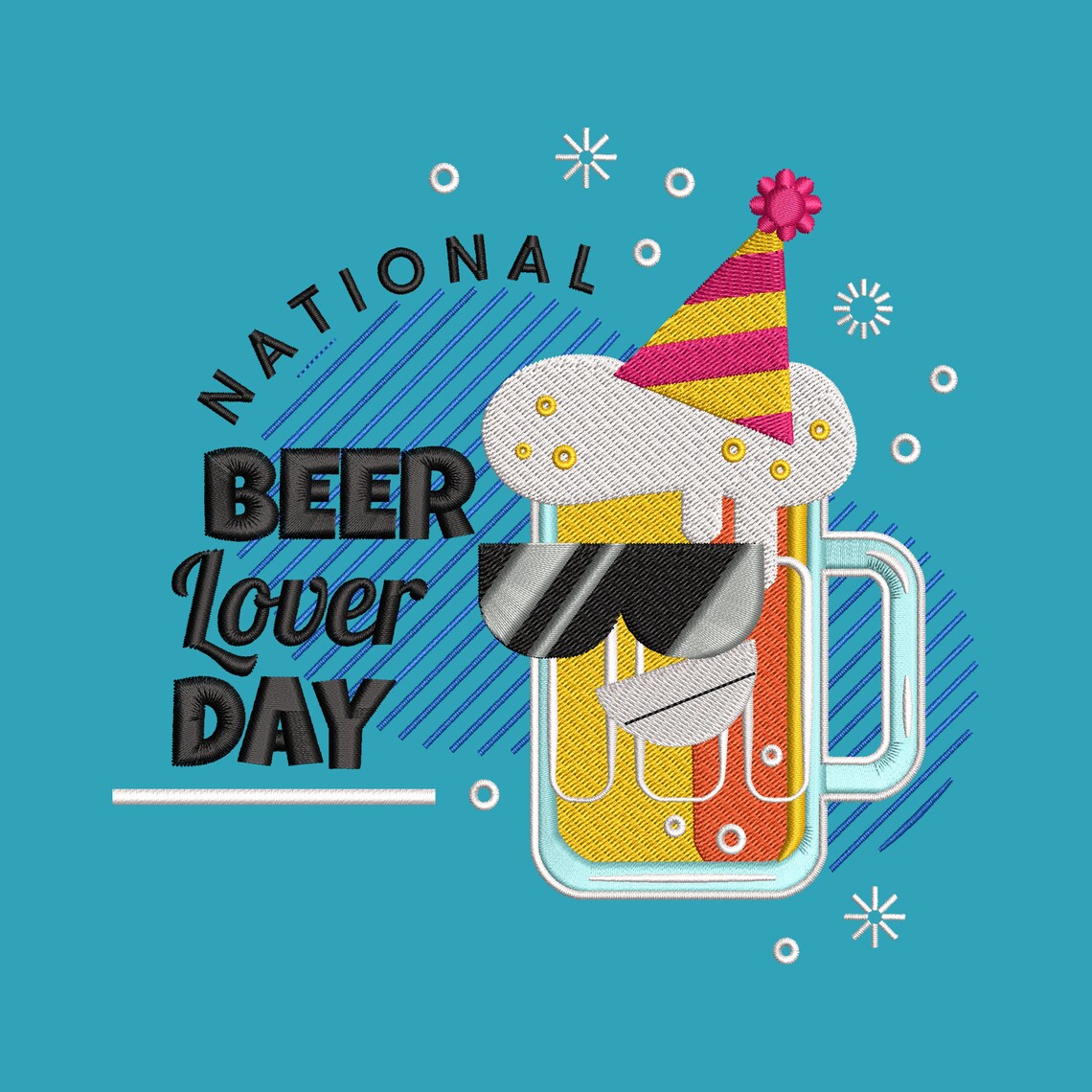 National Beer Lover Day Celebration Machine Embroidery Design - Etsy