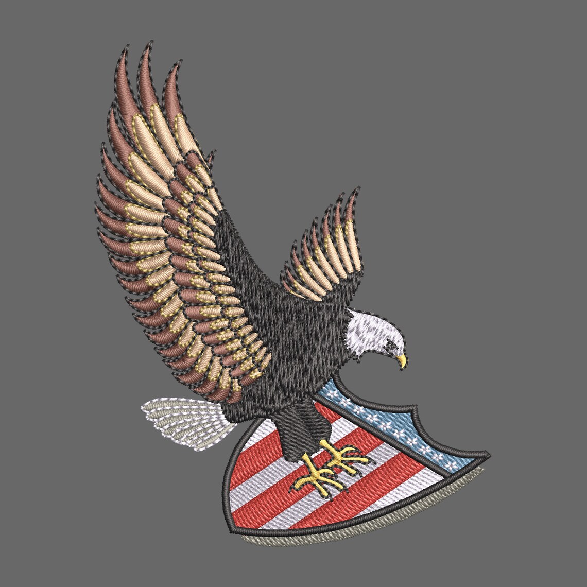 Bald Eagle Logo Digitized Machine Embroidery Design Digital Download - Etsy