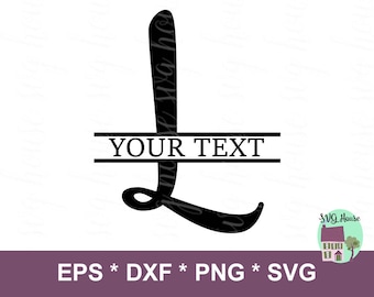 Split letter l svg | Etsy