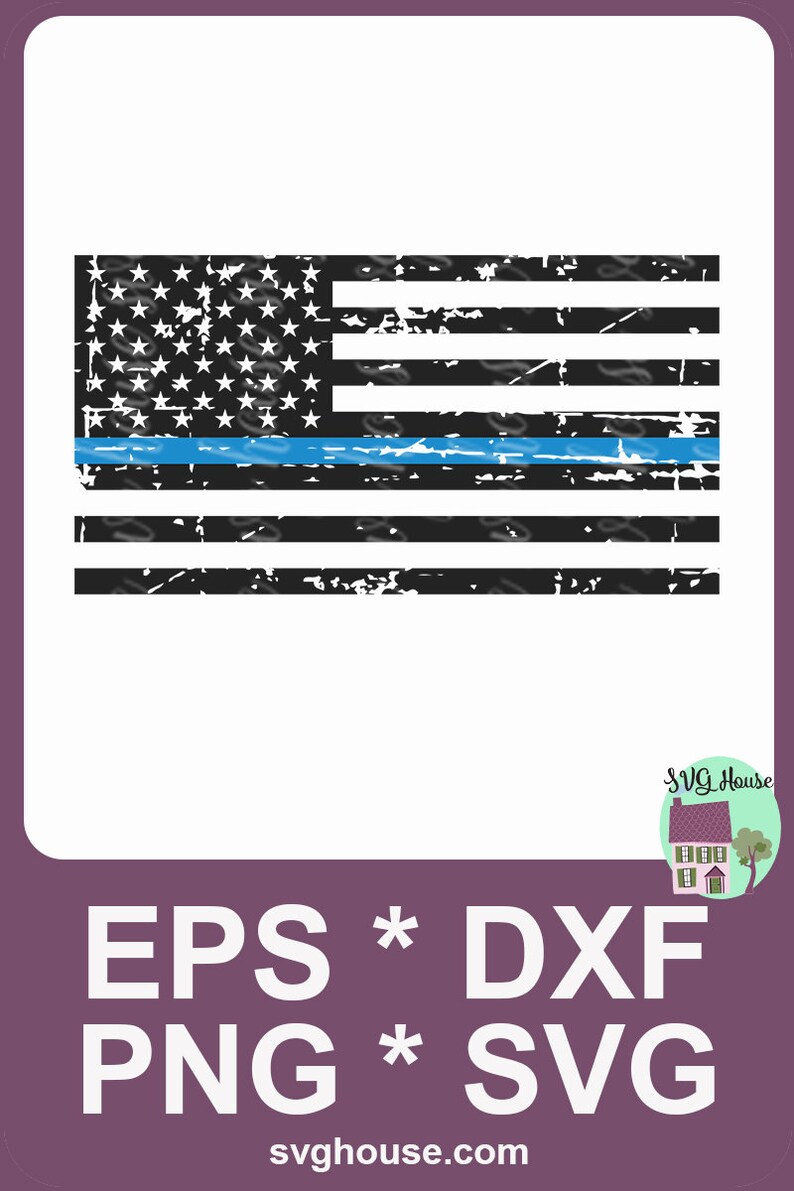 Thin Blue Line SVG Thin Blue Line Flag Svg Police Flag Svg | Etsy UK