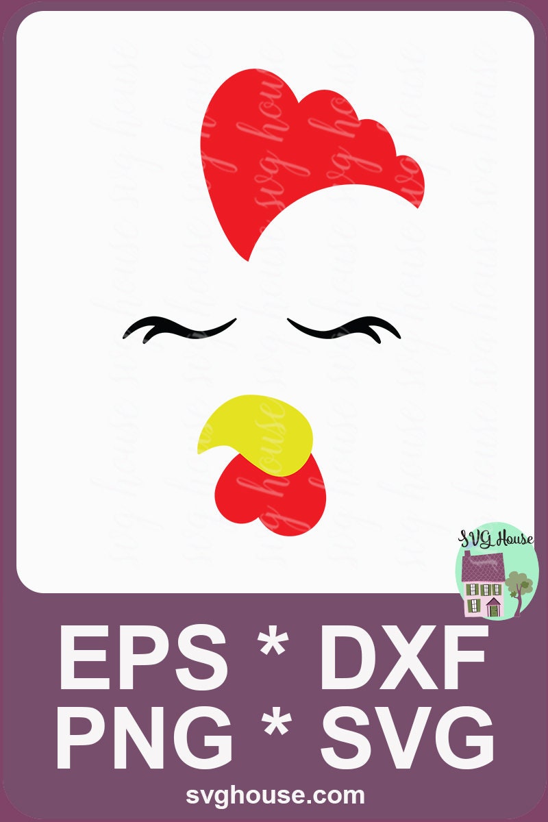 Rooster Face Svg Rooster Head Svg Rooster Face Dxf Rooster - Etsy