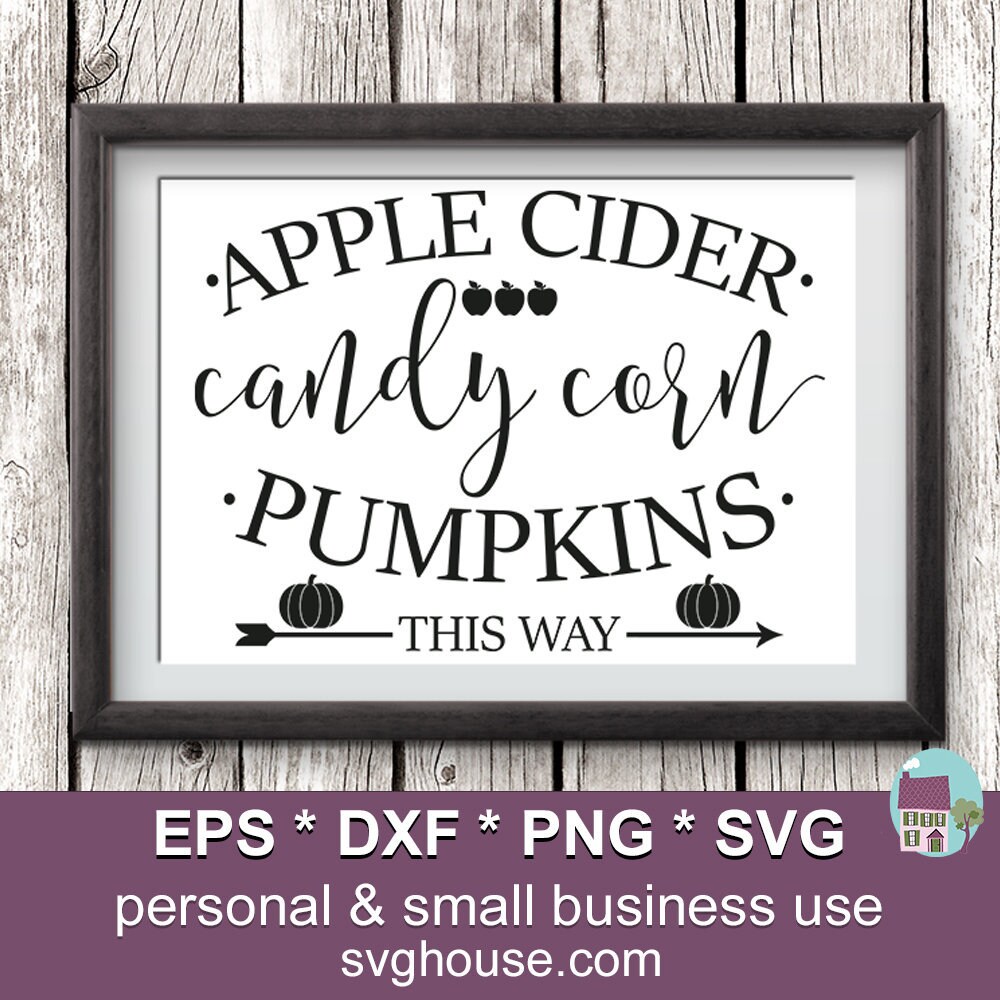 Apple Cider Svg Apple Cider Pumpkin Svg Candy Corn Svg | Etsy