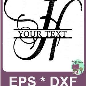 Split Letter H Svg, Split Monogram Svg File, Split Letter Svg Files ...