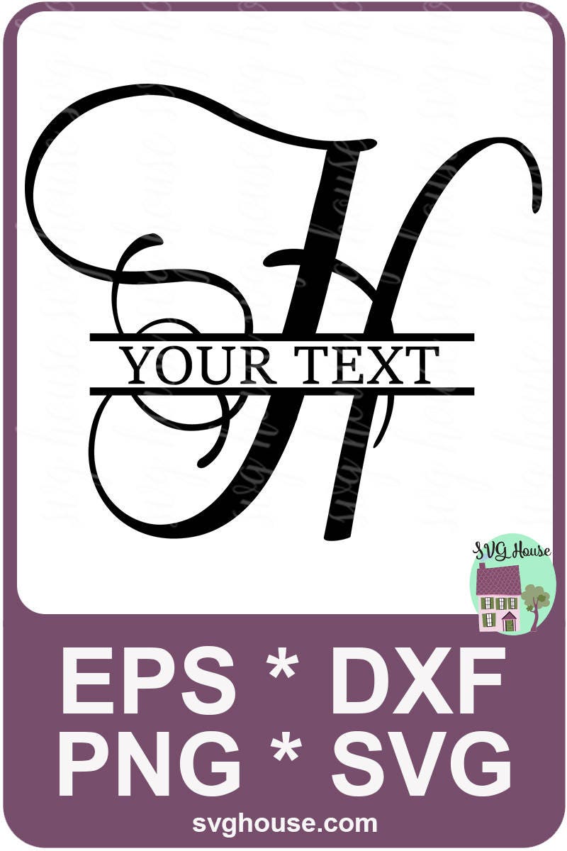 Split Letter H Svg Split Monogram Svg File Split Letter Svg - Etsy UK